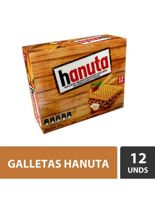 Galleta Hanuta Ferrero 12 Unidades X 22g c/u